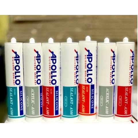 Keo Silicone APOLO A100, A200, A500 đục, trong, xám, đen (hàng chính hãng tiện lợi dễ sử dụng ...