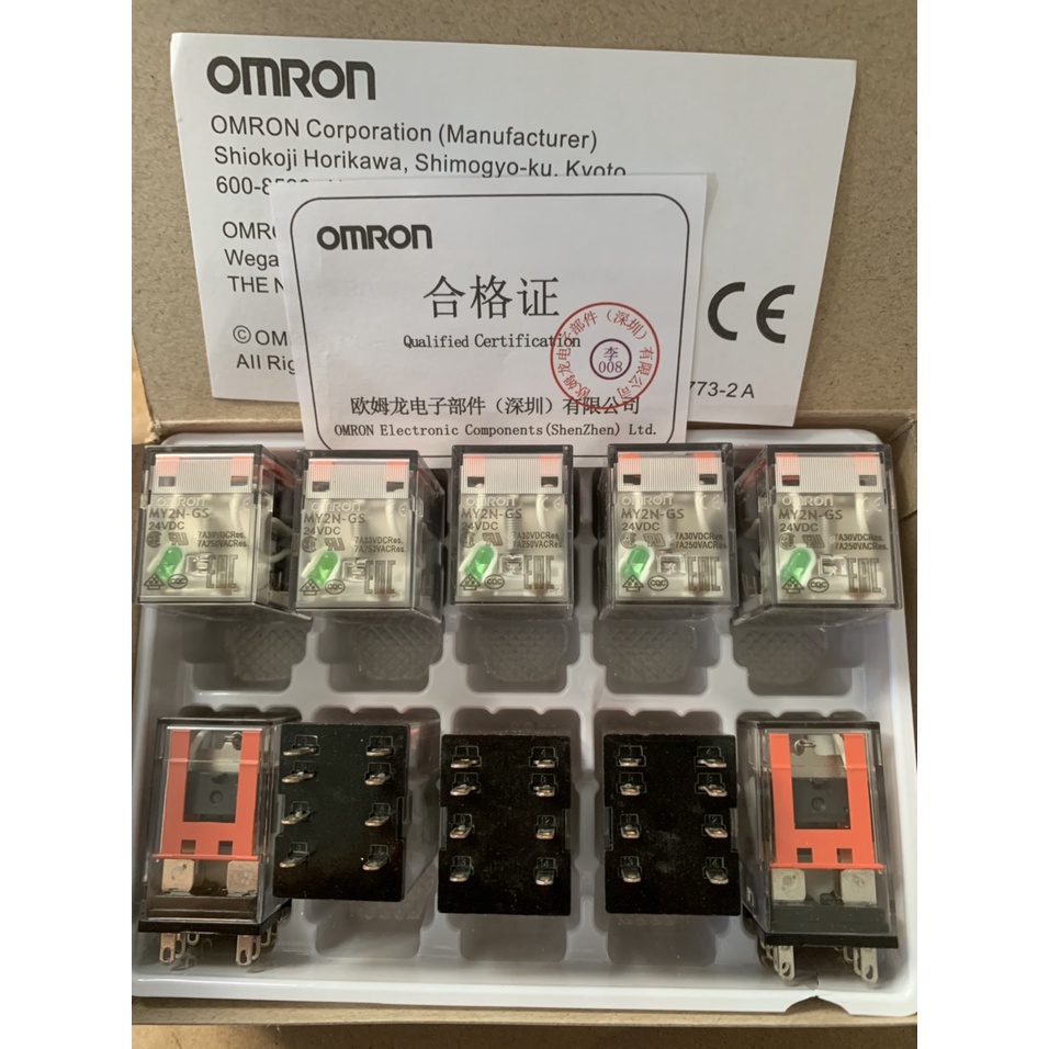 Rơ le trung gian Omron MY2N-GS 8 chân 24VDC 220VAC | Shopee Việt Nam