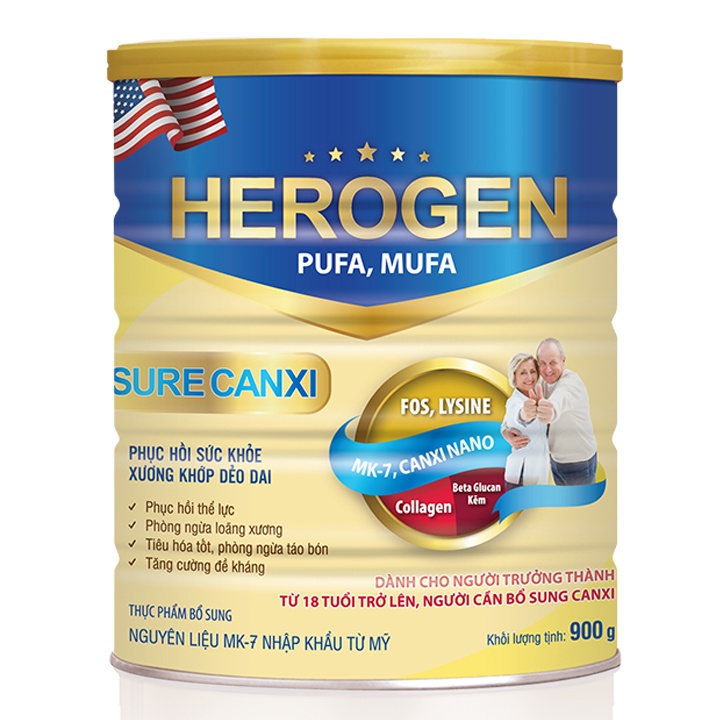 Sữa Bột Herogen Sure Canxi Bổ Sung Canxi Phục Hồi Sức Khỏe Giúp Xương ...