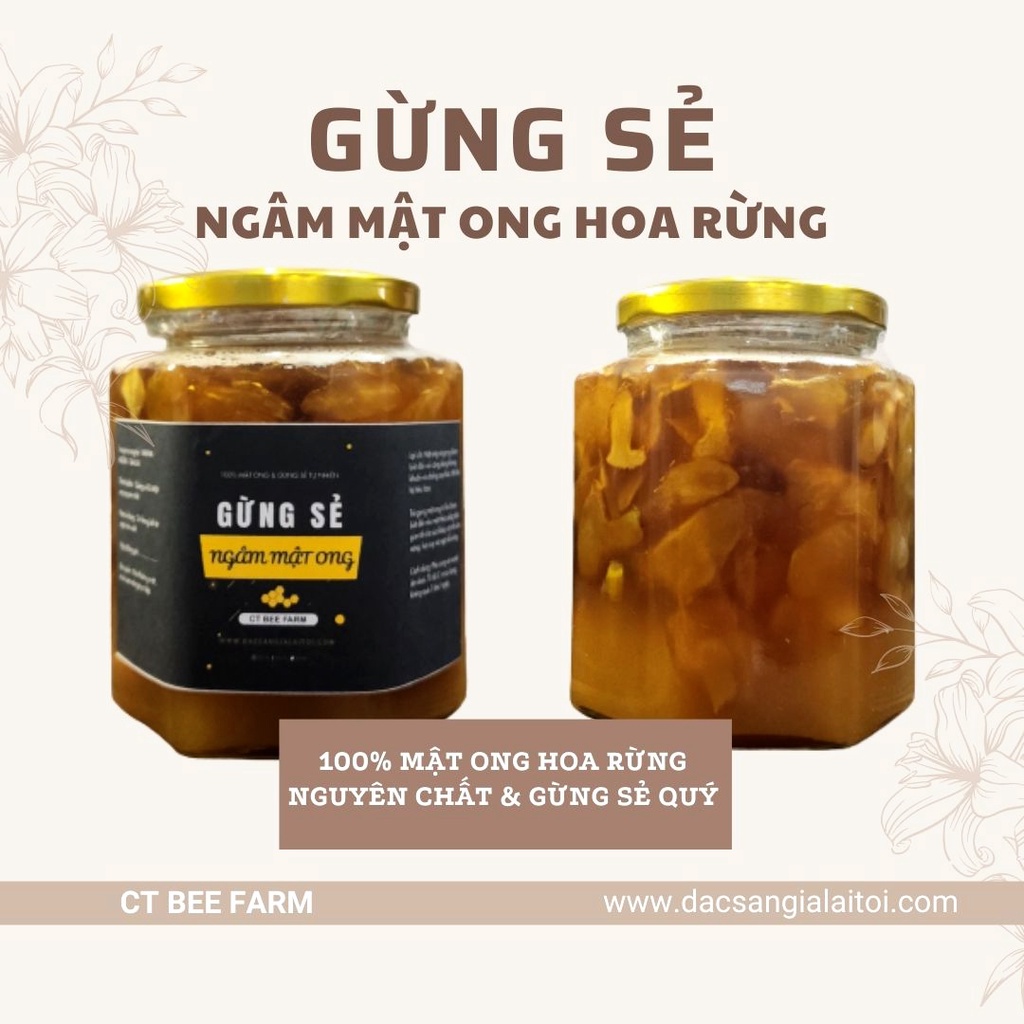 GỪNG SẺ NGÂM MẬT ONG HOA RỪNG NGUYÊN CHẤT - CT BEE FARM 500ML | Shopee ...