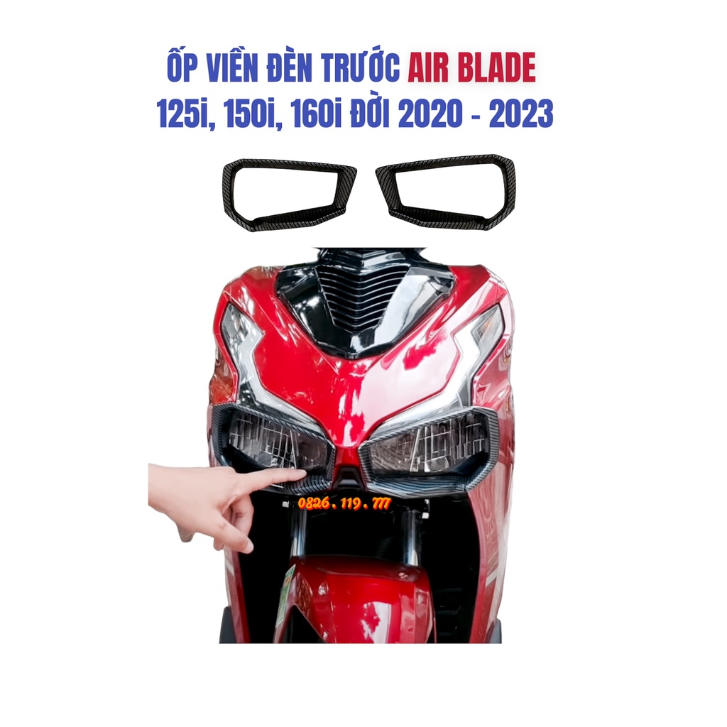 Ốp Viền Đèn Pha Xe AirBlade 2020 - 2023 (AB 125i, 150i, 160i) - Carbon ...
