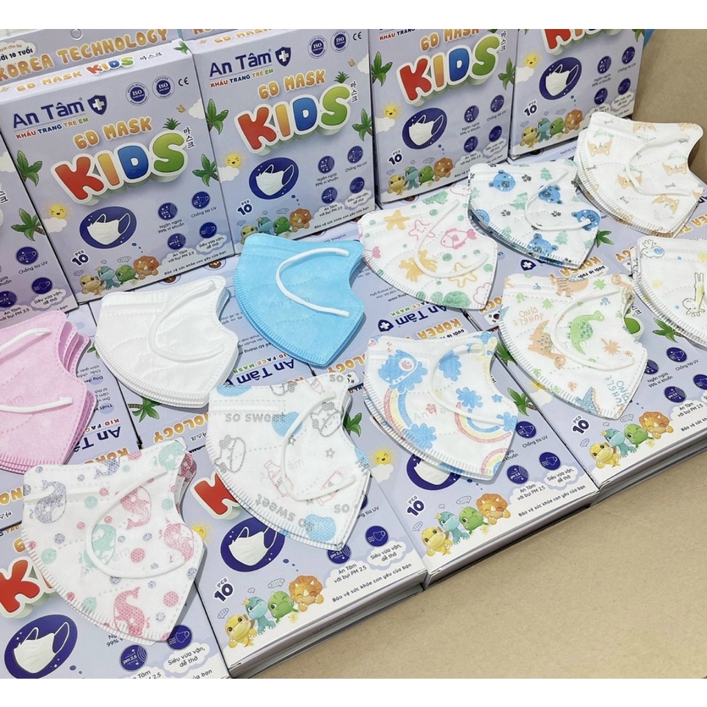 Hộp 10 cái khẩu trang 5d cho bé/khẩu trang trẻ em/khẩu trang 5d baby ...