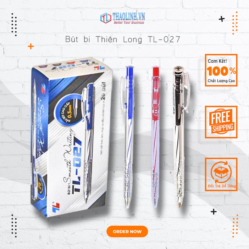Hộp 20 cây Bút Bi Thiên Long TL-027 | Hàng chính hãng Thiên Long ...
