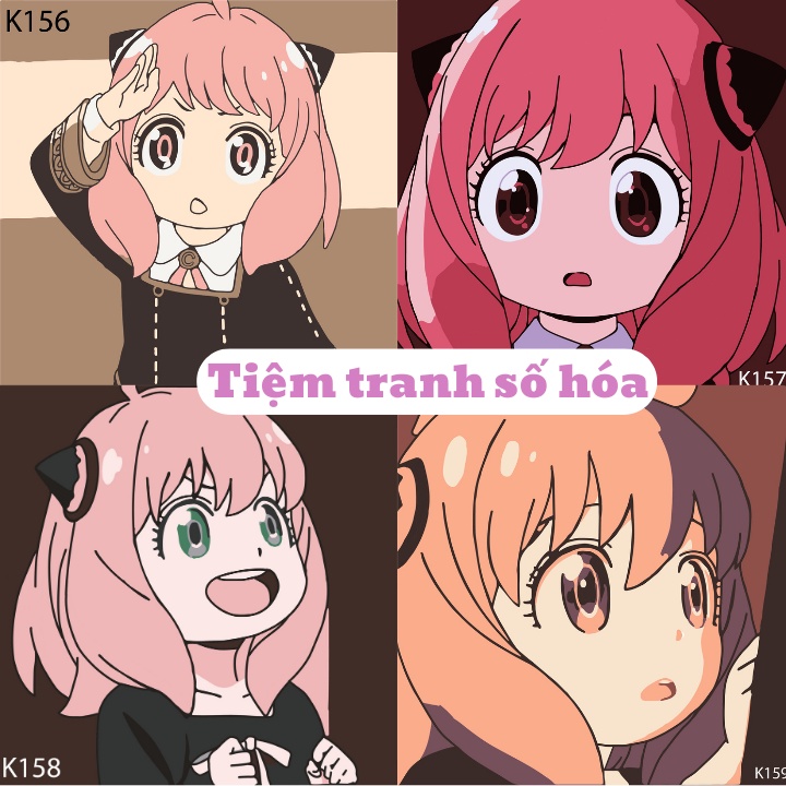 Tranh Tô Màu Số Hóa hình Spy X Family - Anya Forger Chúa Tể Meme ...