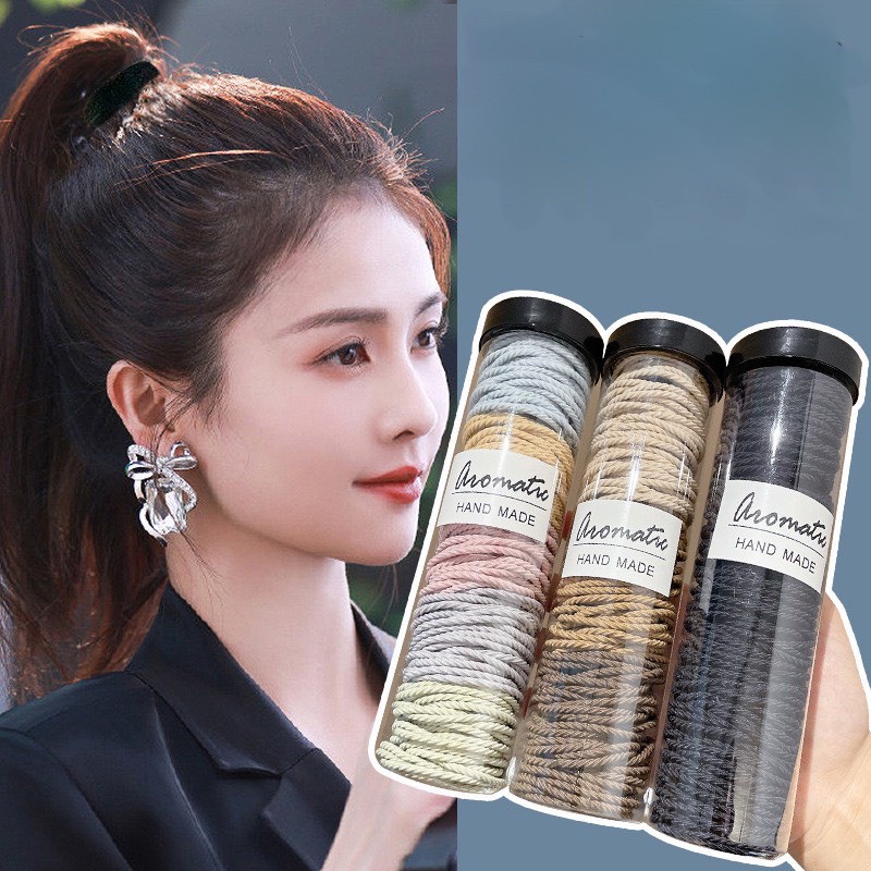 Ống 100 Chun Buộc Tóc Su Siêu Chắc Cho Nữ Màu Vintage Siêu Hot CH1 ...