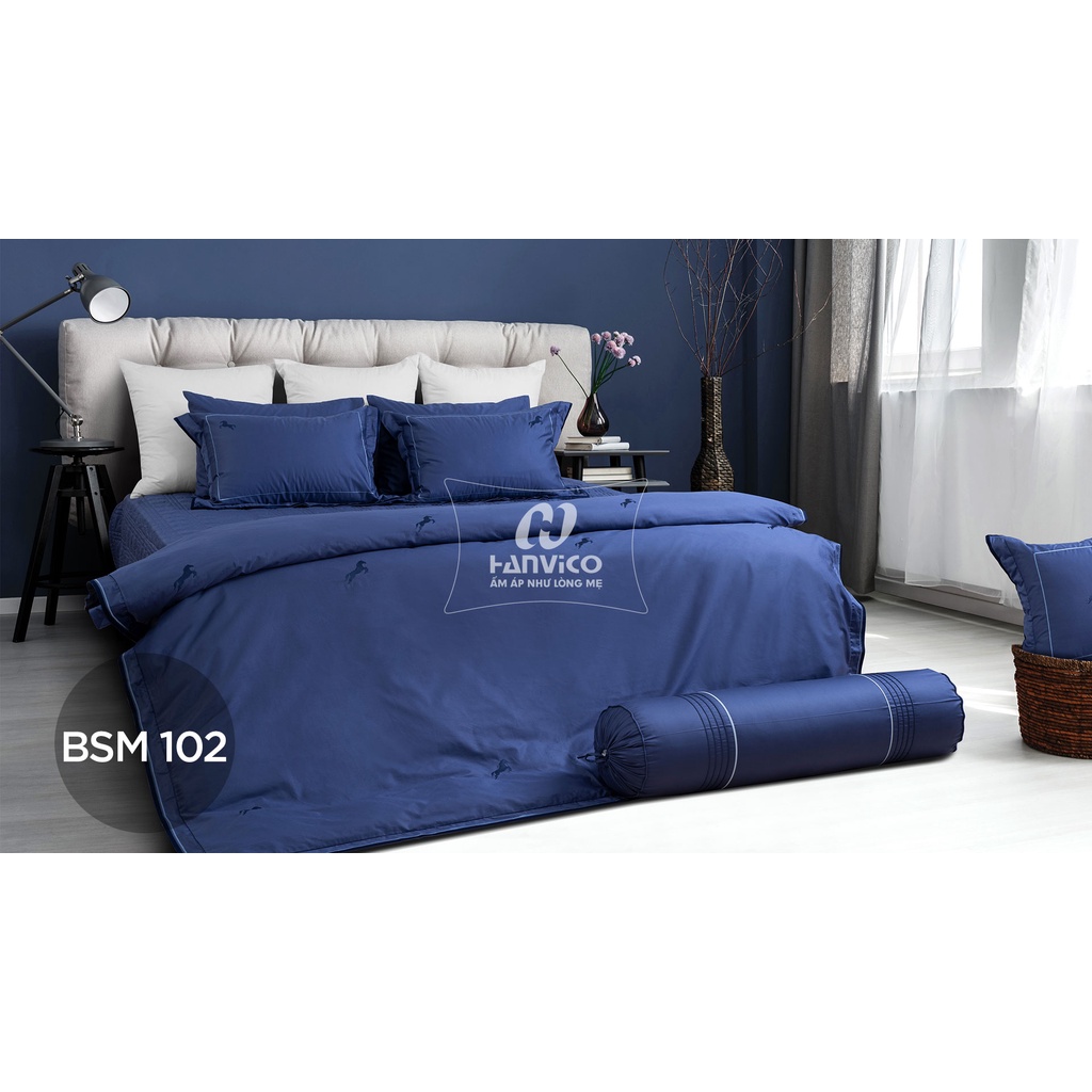 Bộ ga phủ thêu Hanvico Blue Sky BSM102 | Shopee Việt Nam