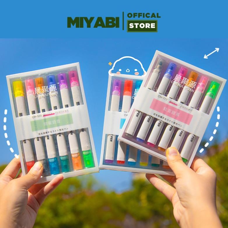 Bút highlight dấu dòng - SET 6 cái / 12 màu - bút dấu dòng nhiều màu ...