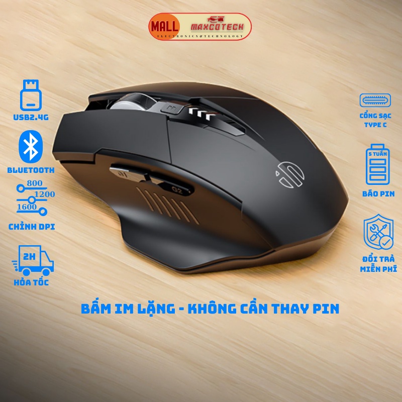 Chuột Không Dây Gaming Maxcotech Inphic M6Pro Tự Sạc Pin Chống Ồn Kết ...