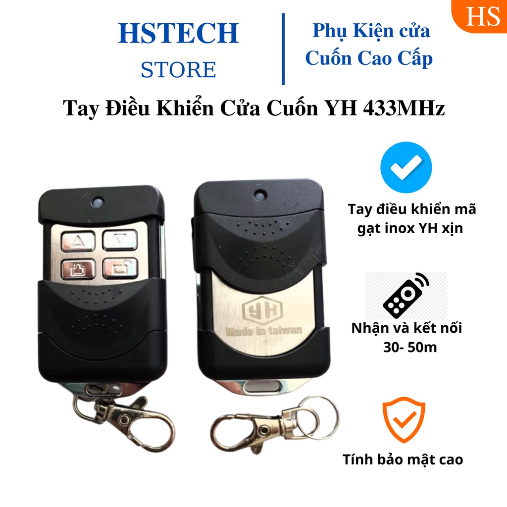[Hỏa Tốc Từ Gò Vấp] Tay điều khiển cửa cuốn HSTech mã gạt YH xịn tần số 433Mhz | Shopee Việt Nam