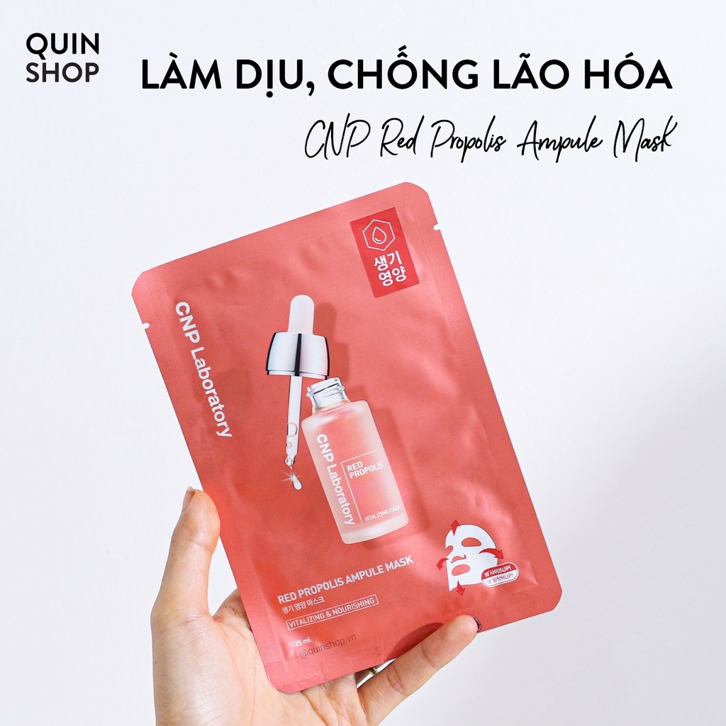 Mặt Nạ Giấy Se Khít Lỗ Chân Lông, Cấp Ẩm CNP Laboratory Red Propolis ...