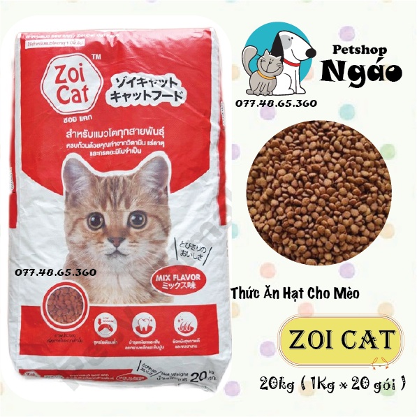 Zoi cat ( 1kg x 20 gói ) Thức ăn hạt cho mèo trưởng thành __ Zoi cat ...