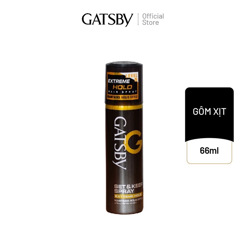 Gôm Xịt Tạo Kiểu Tóc Gatsby Extreme Hold Siêu Cứng Level 5 EH 66ml | Shopee Việt Nam
