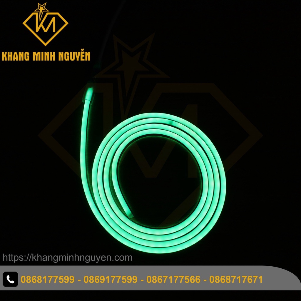 [Giá 1 mét] Đèn LED Neon sáng 2 mặt 220V - 2835 - IP65 cuộn 100m, ánh ...