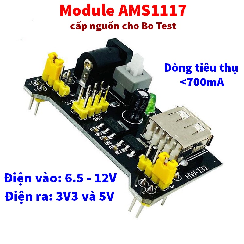 Breadboard MB-102 400 Lỗ 8.5x5.5x1cm (Board test, Bread board, cắm linh ...