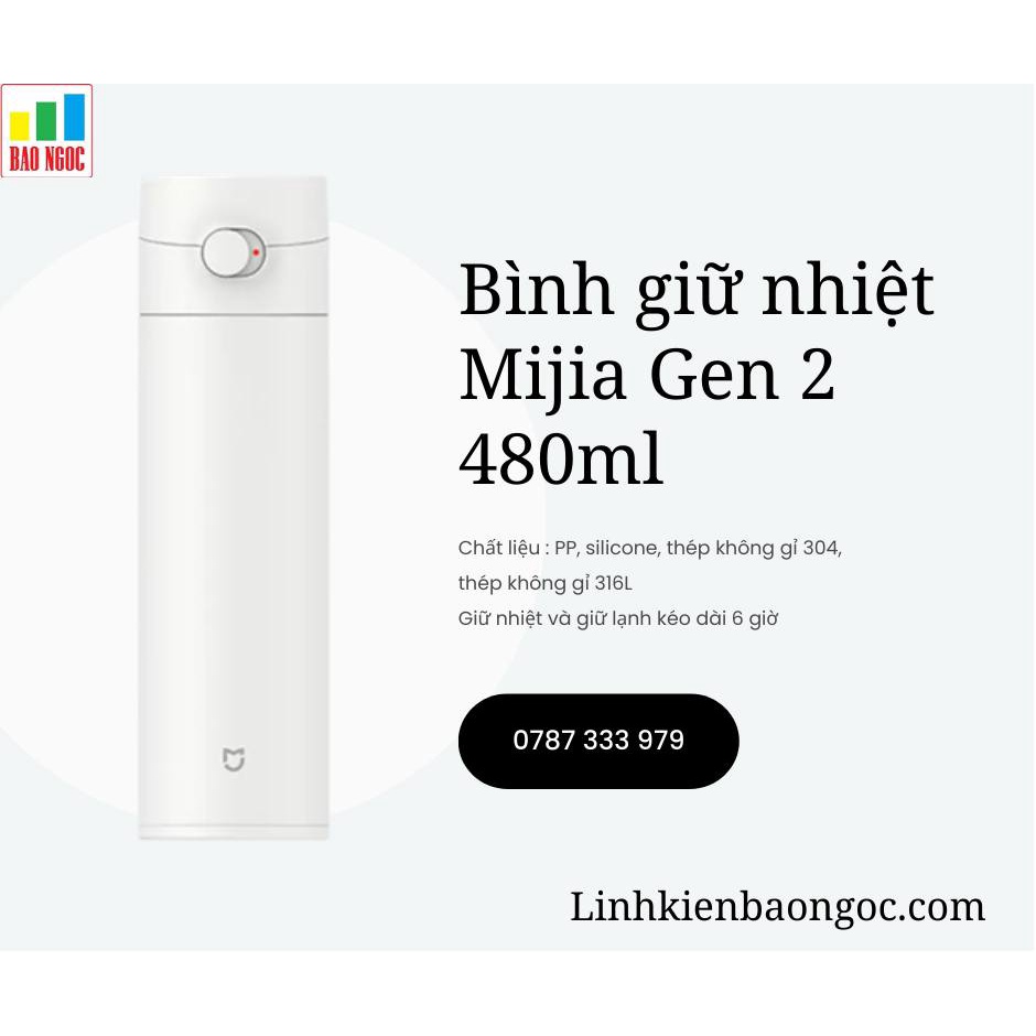 Bình giữ nhiệt Mijia Gen 2 480ml MJBWB02WC | Shopee Việt Nam