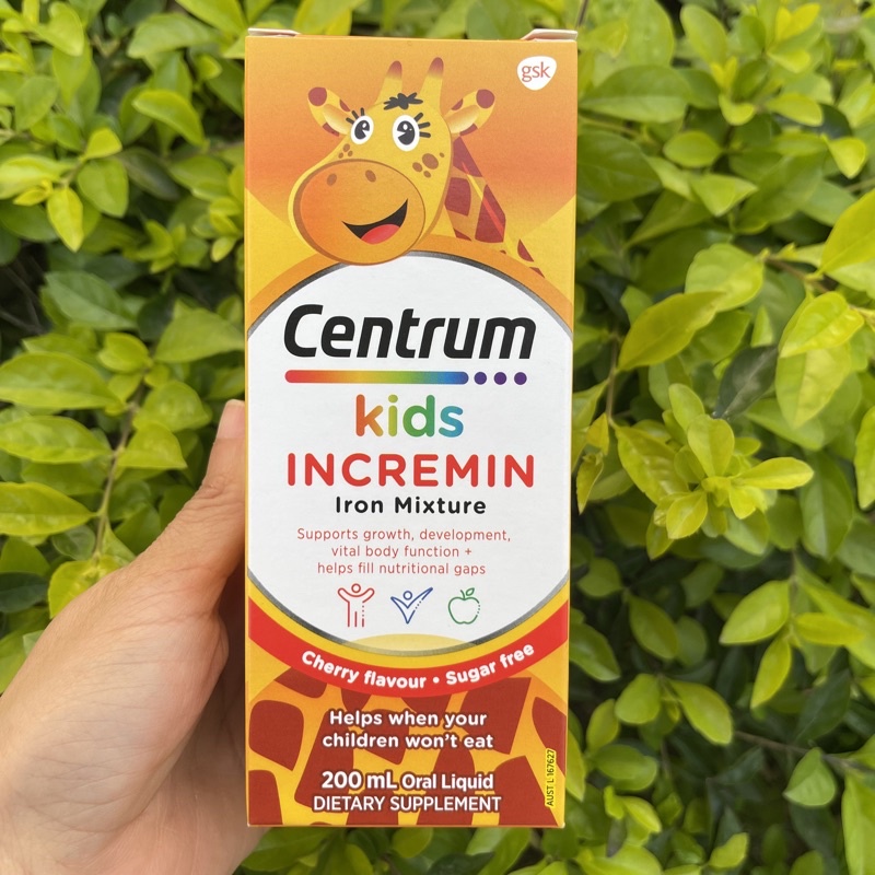 Siro Centrum Kids Incremin Iron Mixture, Úc (200ml) giúp ăn ngon miệng ...