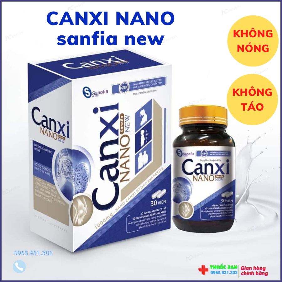 Canxi nano sanofia new, Canxi rất dễ hấp thu, giúp chắc xương, chắc răng, phát triển chiều cao ...