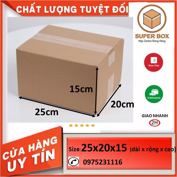 -SUPERBOX- Size 25x20x15 Hộp Carton đóng,gói hàng. | Shopee Việt Nam