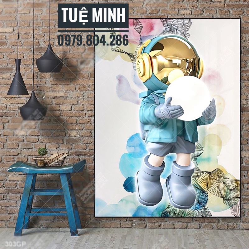 [FREE SHIP] Kt 40 X 60 Cm. Tranh Tráng Gương Chú Gấu Kaws Toy Treo ...