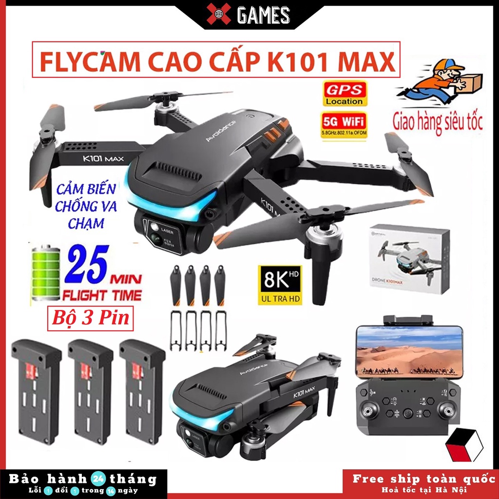 Flycam Giá Rẻ K101 Max, Plycam K101 Max Pro có cảm biến rada tránh va ...