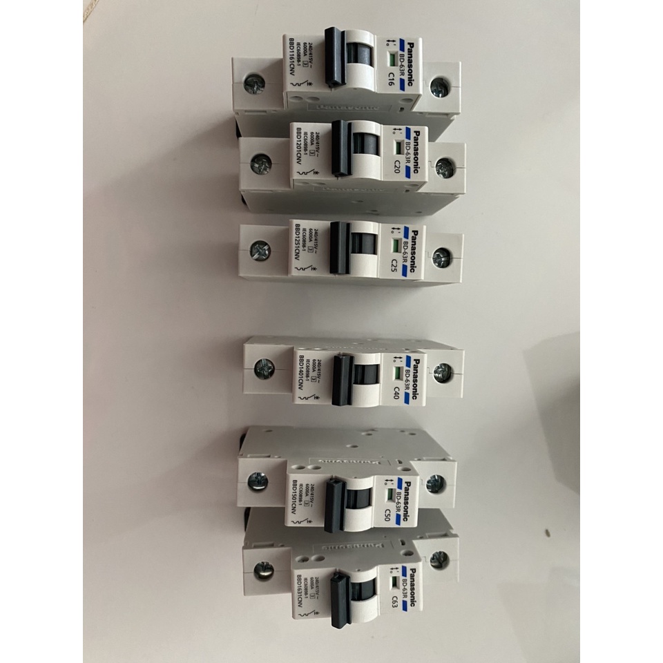 Cầu dao tự động MCB CB 1 Tép 1P 1 PHA Panasonic 16A 20A 25A 40A 50A 63A | Shopee Việt Nam