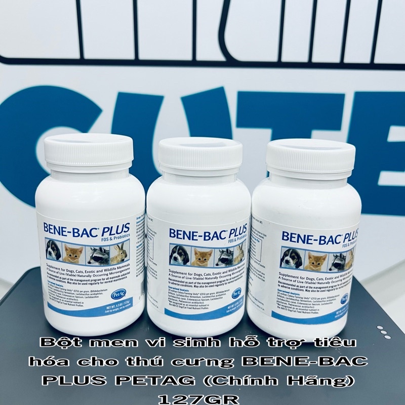 Thức ăn vi sinh hỗ trợ tiêu hóa cho thú cưng BENE-BAC PLUS PETAG (Chính Hãng) 127GR | Shopee ...