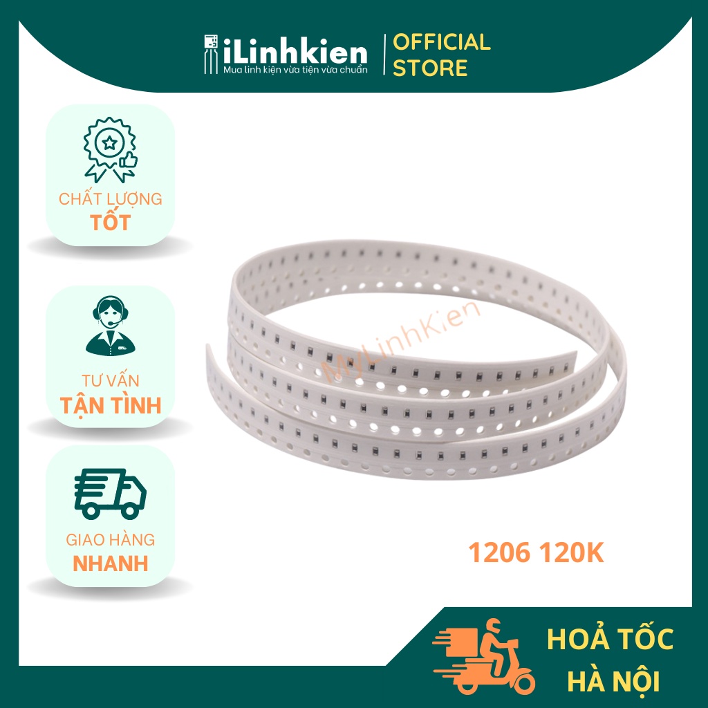 Điện trở dán 1206 120K dây 50c chất lượng cao | Shopee Việt Nam