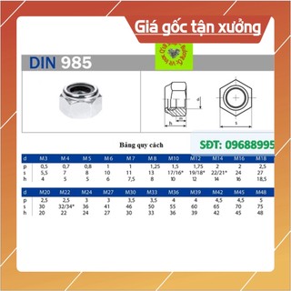 [ HÀNG CÓ SẴN] Đai ốc khóa, Ecu khóa nhựa, Tán khóa nhựa size M4-M20 ...