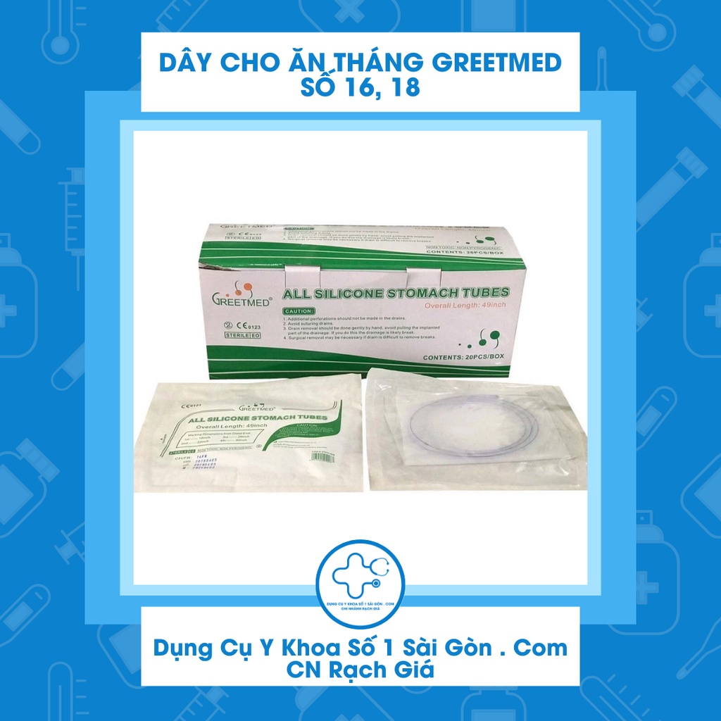 Dây cho ăn 1 tháng All Silicone Stomach Tube Greetmed số 16, 18 ...