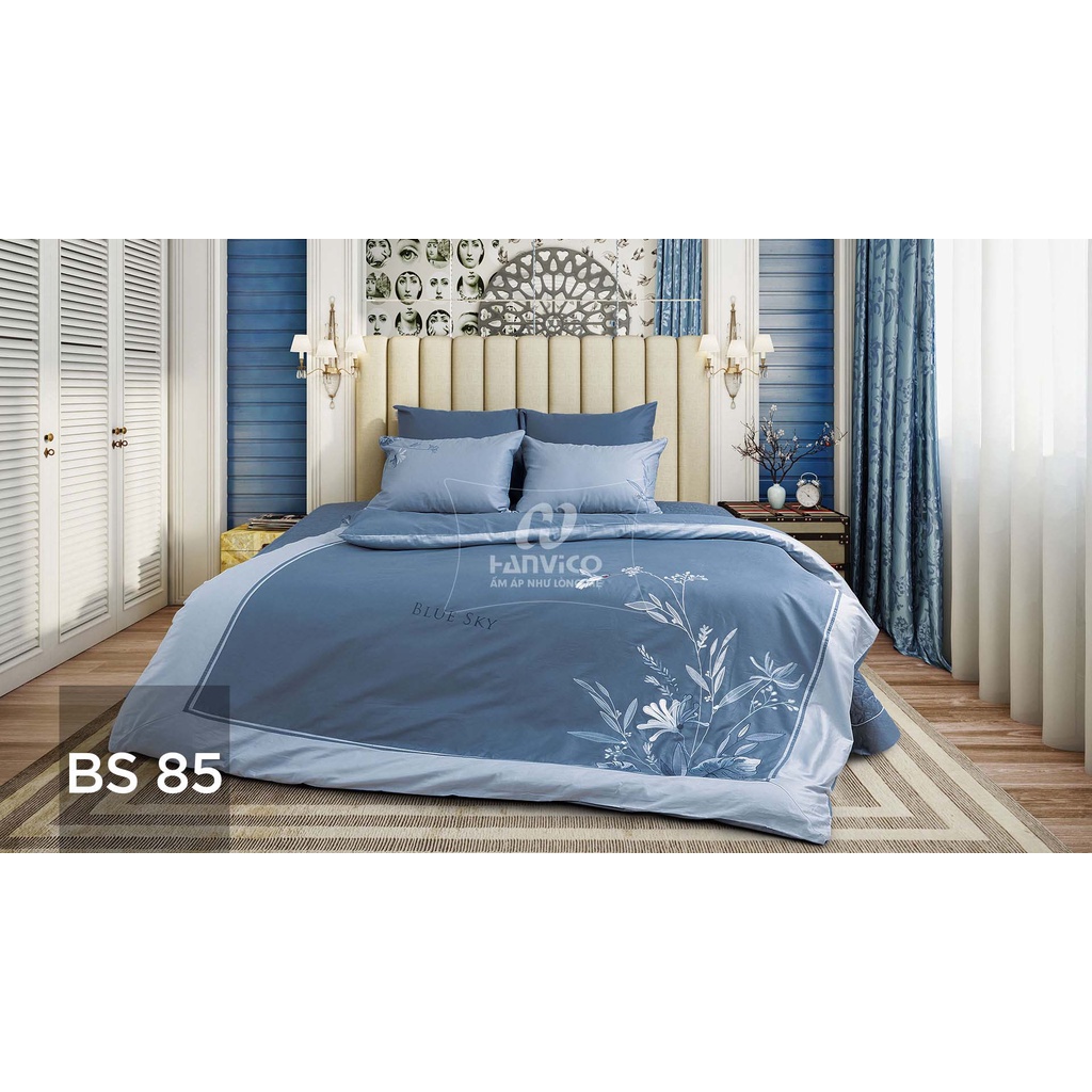 Bộ ga phủ Thêu cao cấp Hanvico Blue Sky - BS85 | Shopee Việt Nam