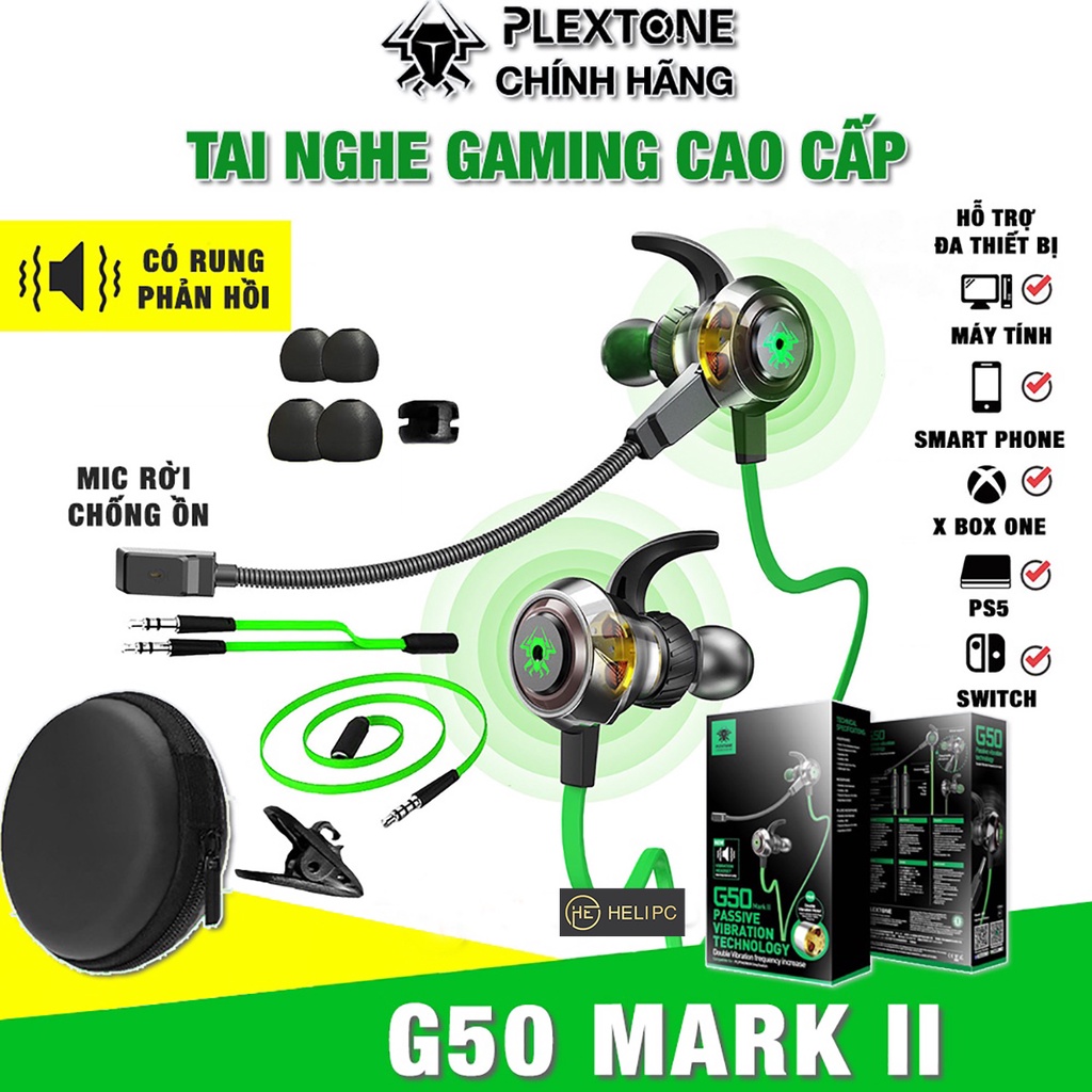 Tai nghe gaming có mic rời Plextone G50 - Tai nghe gaming có dây chính ...