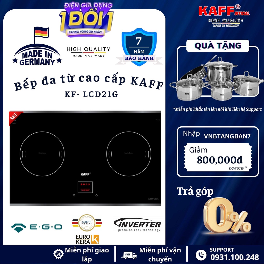 Bếp từ đôi nhập khẩu Germany KAFF KF-LCD2IG - Hàng chính hãng | Shopee ...