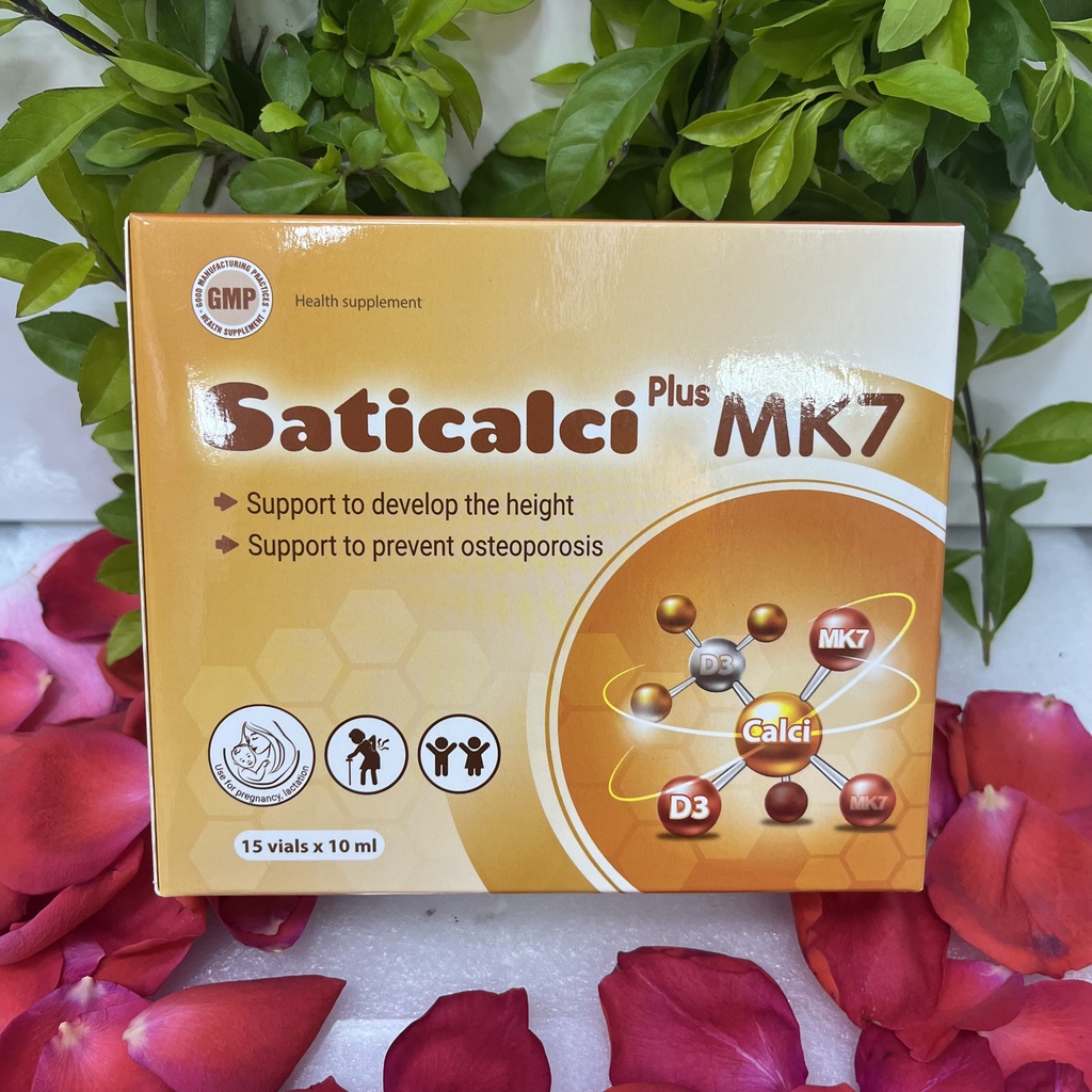 Thực phẩm bảo vệ sức khỏe - Saticalci plus MK7 – Hỗ trợ tăng chiều cao cho trẻ, hỗ trợ loãng ...