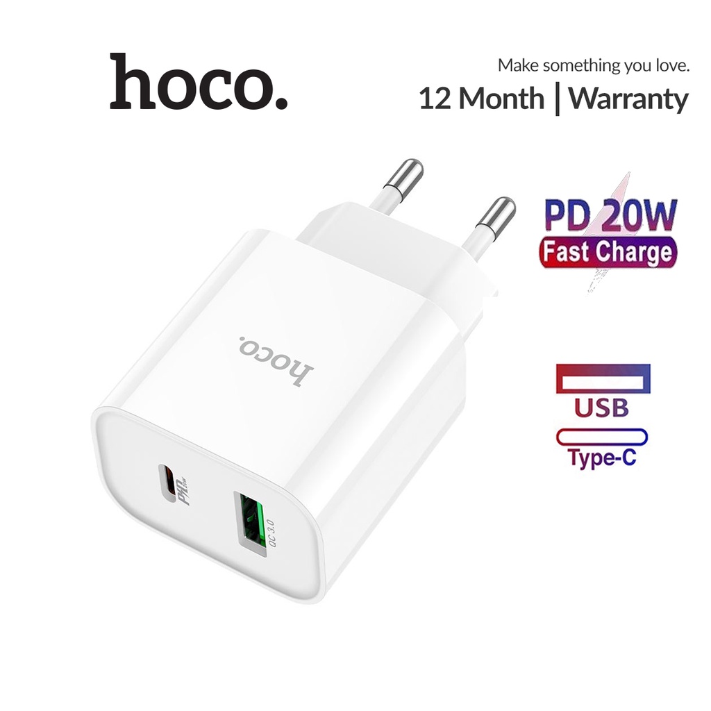 Củ sạc nhanh PD20W Hoco C80A Plus chân tròn cổng USB /Type-C | Shopee Việt Nam