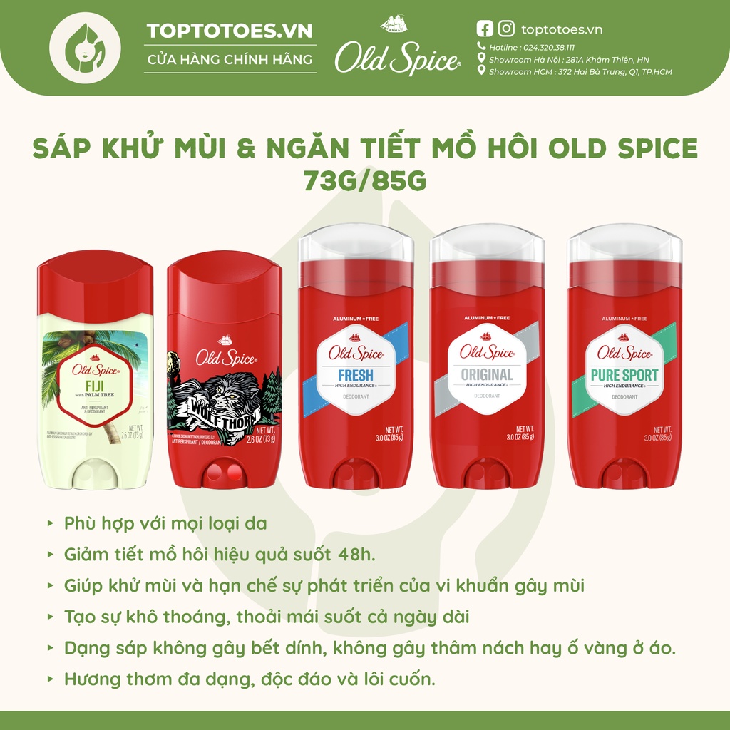 Sáp khử mùi & ngăn tiết mồ hôi Old Spice 73g/85g [NHẬP KHẨU CHÍNH HÃNG 100%] | Shopee Việt Nam