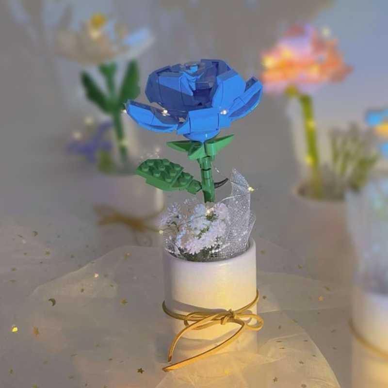 Khối xây dựng hoa DIY Hoa hồng Đồ chơi Quà tặng Hoa thủ công Hoa nhân ...