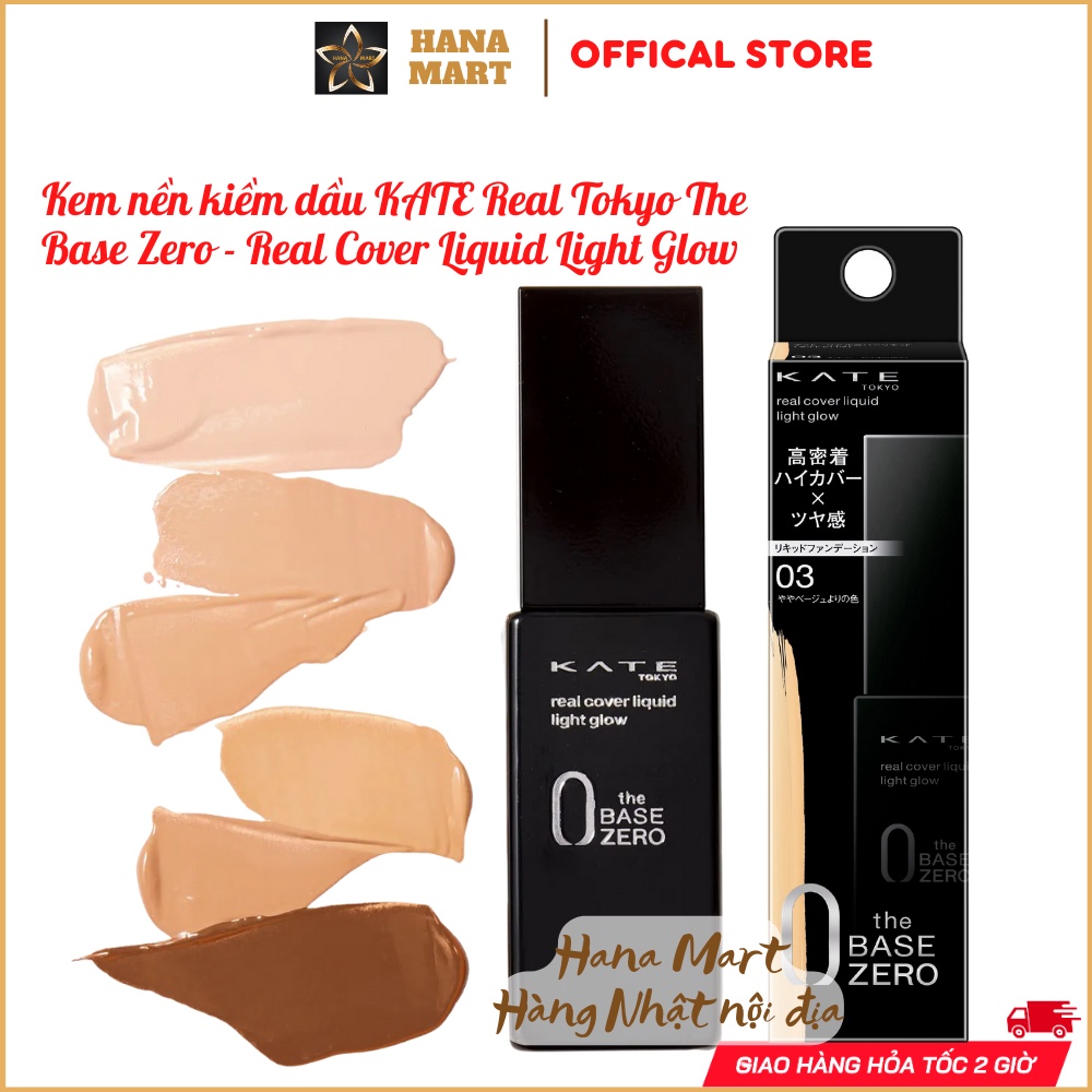 Kem nền kiềm dầu KATE Real Tokyo The Base Zero - Real Cover Liquid ...