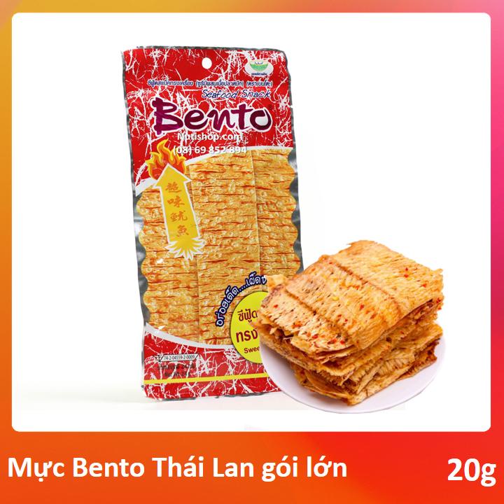 Đồ ăn vặt - Mực Bento vị cay bùng nổ gói đại 20g hàng Thái chuẩn có tem ...