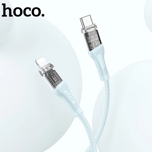 Cáp Sạc Nhanh Hoco U111 20w C to L thiết kế trong suốt dây dù | Shopee ...