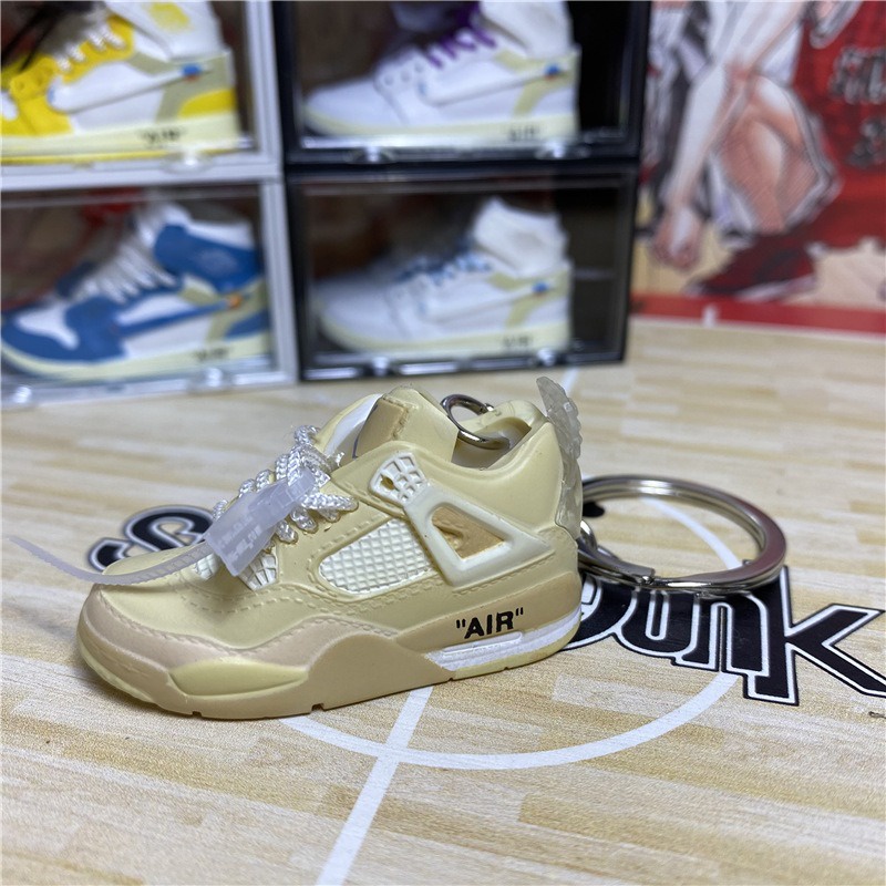 Móc khóa giầy sneaker 3D "Air Jordan 4", móc khóa mini | Shopee Việt Nam