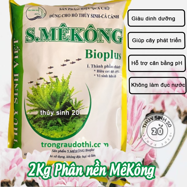 Phân nền thủy sinh S MeKong Bio Plus - bao 2kg | Shopee Việt Nam