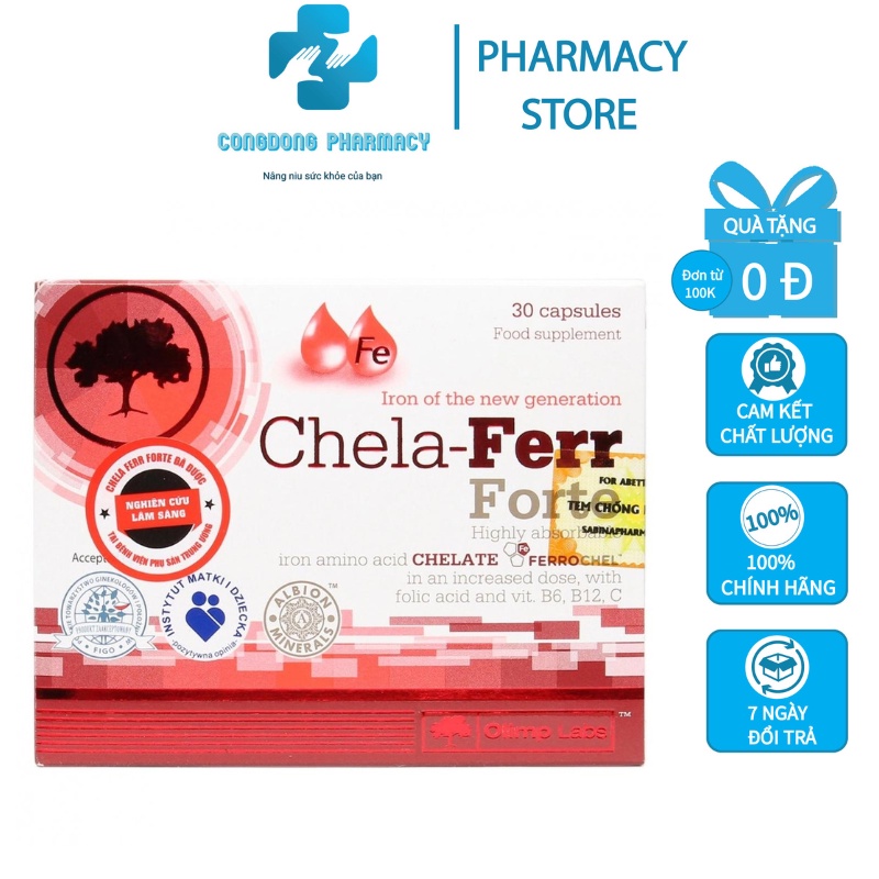 Sắt Chela-Ferr Bio Complex Olimp Labs - Hỗ Trợ Bổ Sung Và Dễ Hấp Thu 30 ...