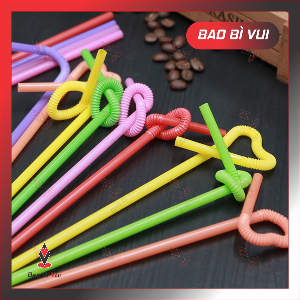 [ Bịch 100 ] Ống hút xoắn nghệ thuật cao cấp - BAO BÌ VUI- BỊCH LỚN 100 ...