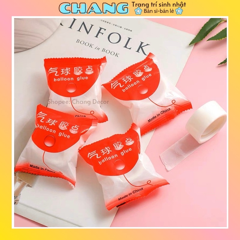 Keo dán bóng bay trang trí sinh nhật - băng keo chuyên dụng dán bong ...