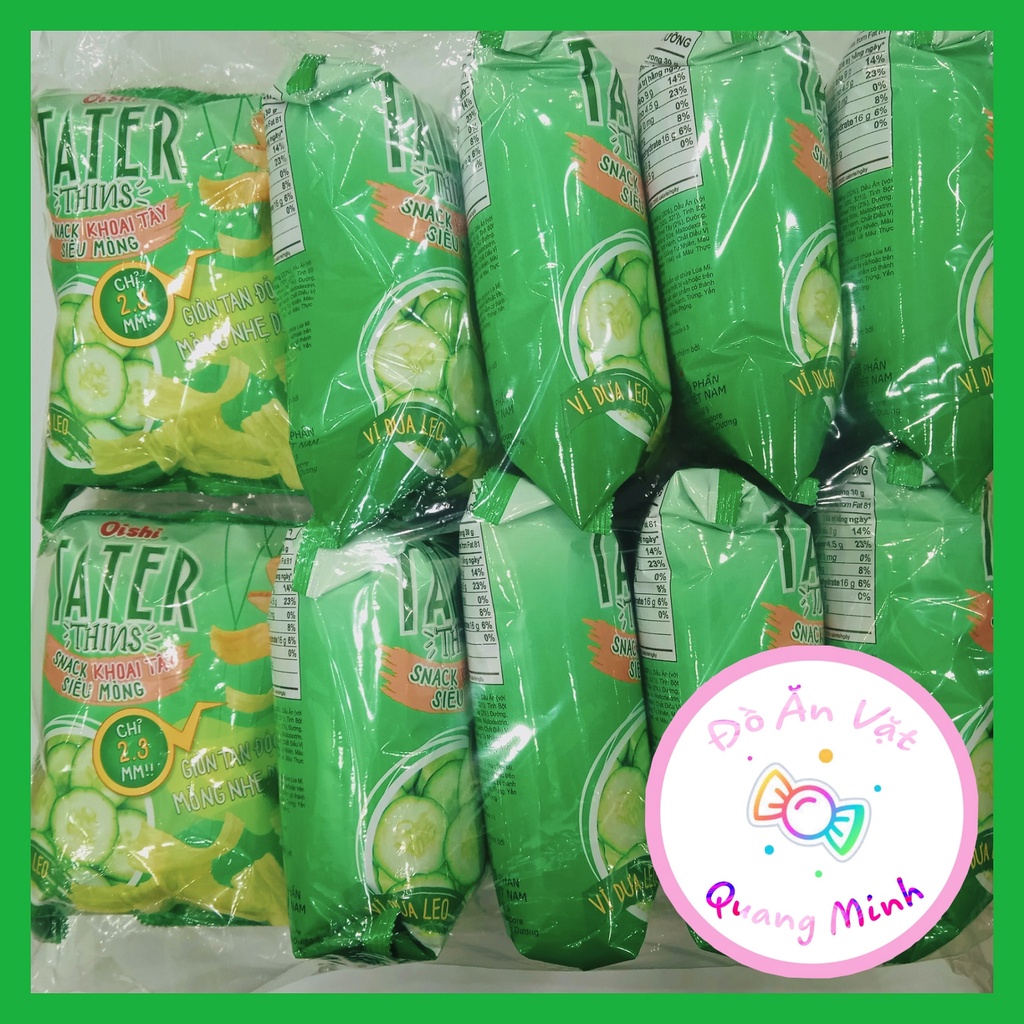 Bán sỉ bịch Bim bim Oishi Snack khoai tây siêu mỏng TATER thins vị dưa ...