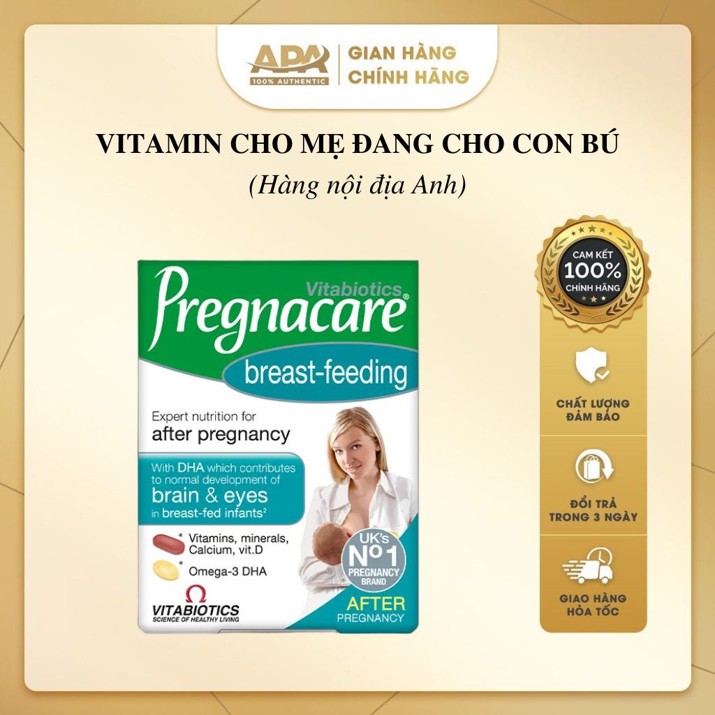 Vitamin bú Pregnacare breast-feeding, vitamin bú Anh đủ bill mua hàng ...