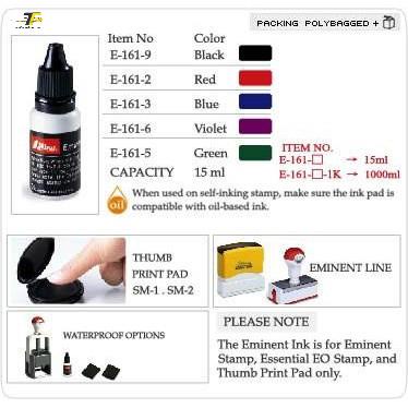 Mực lăn tay cho SM-1 & SM-2- Mực dấu chìm Shiny E-161 Eminent Ink | Shopee Việt Nam