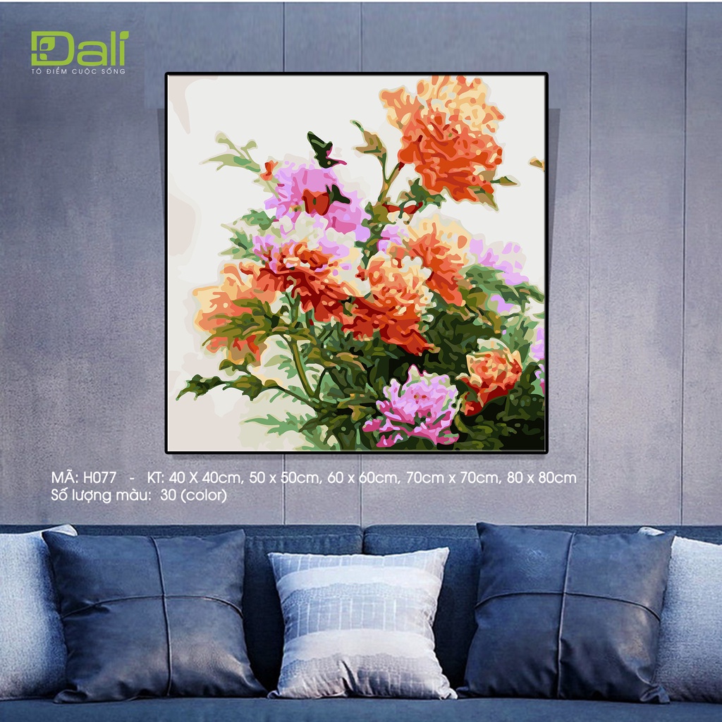 Tranh tự tô màu số hóa Dali Hoa H077 | Shopee Việt Nam