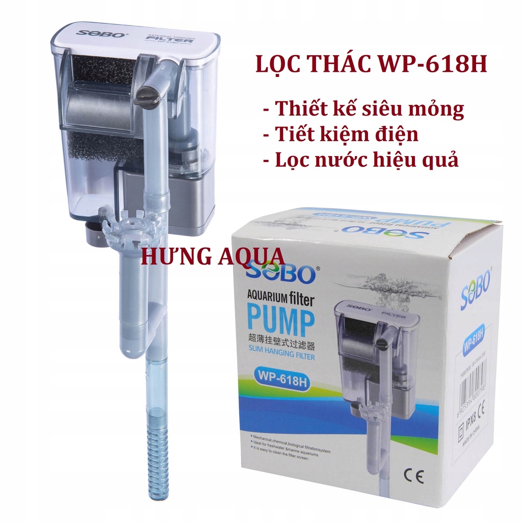 Máy lọc thác bể cá SOBO WP-618H / WP-628H / WP-638H dáng mỏng đẹp, tiết kiệm điện | Shopee Việt Nam