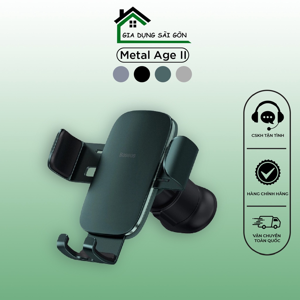 Bộ đế giữ điện thoại khóa tự động dùng cho ô tô Baseus Metal AgeⅡ ...